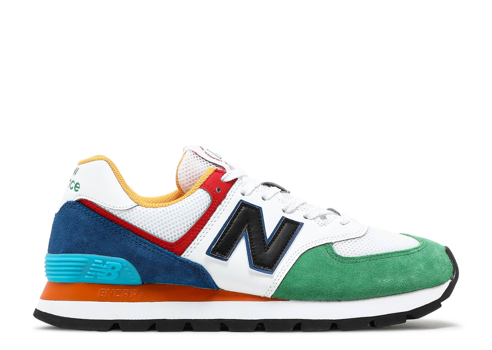 New Balance 574 'Rugged ‑ White Varsity Green' ML574DRM - ML574DRM ...