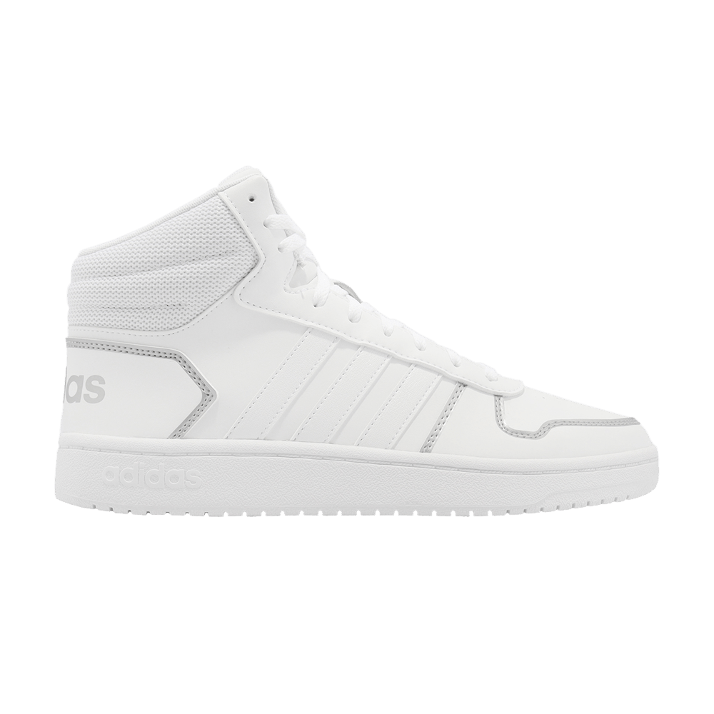 (Women) adidas Hoops 2.0 Mid 'White Silver Metallic' FY6023 - FY6023 ...