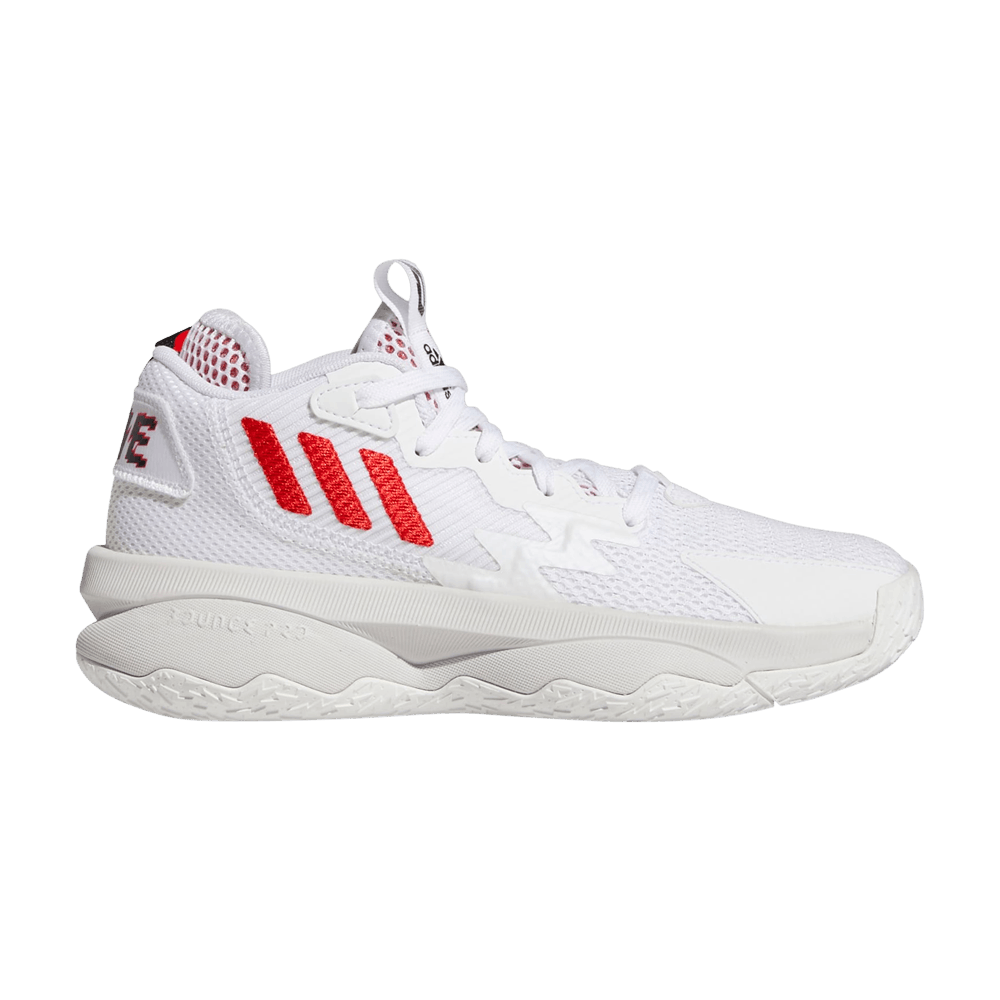 (Grade School) adidas Dame 8 'Dame Time - White Vivid Red' GY2908 ...