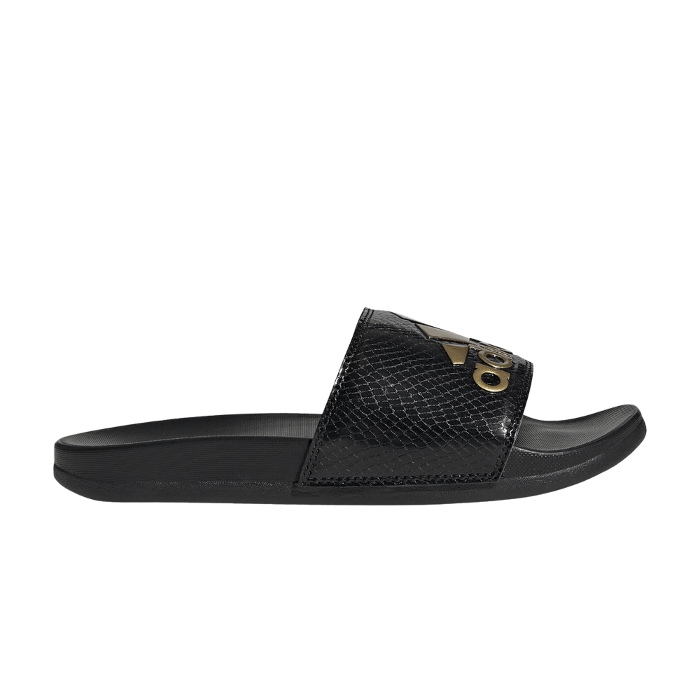 (Women) adidas Adilette Comfort Slide 'Black Gold Metallic' GZ5897 ...