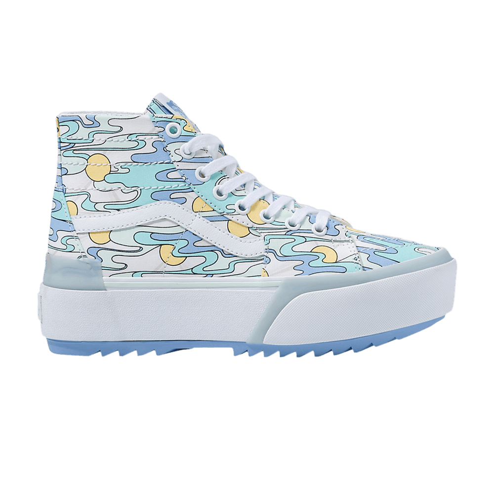 (Women) Vans Sk8-Hi Tapered Stacked 'UV Ink Sunwaves' VN0005U2ZEL ...