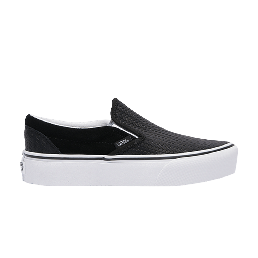 Vans Classic Slip-On Platform 'Suede Embossed - Black' VN0A5KXB9IF ...