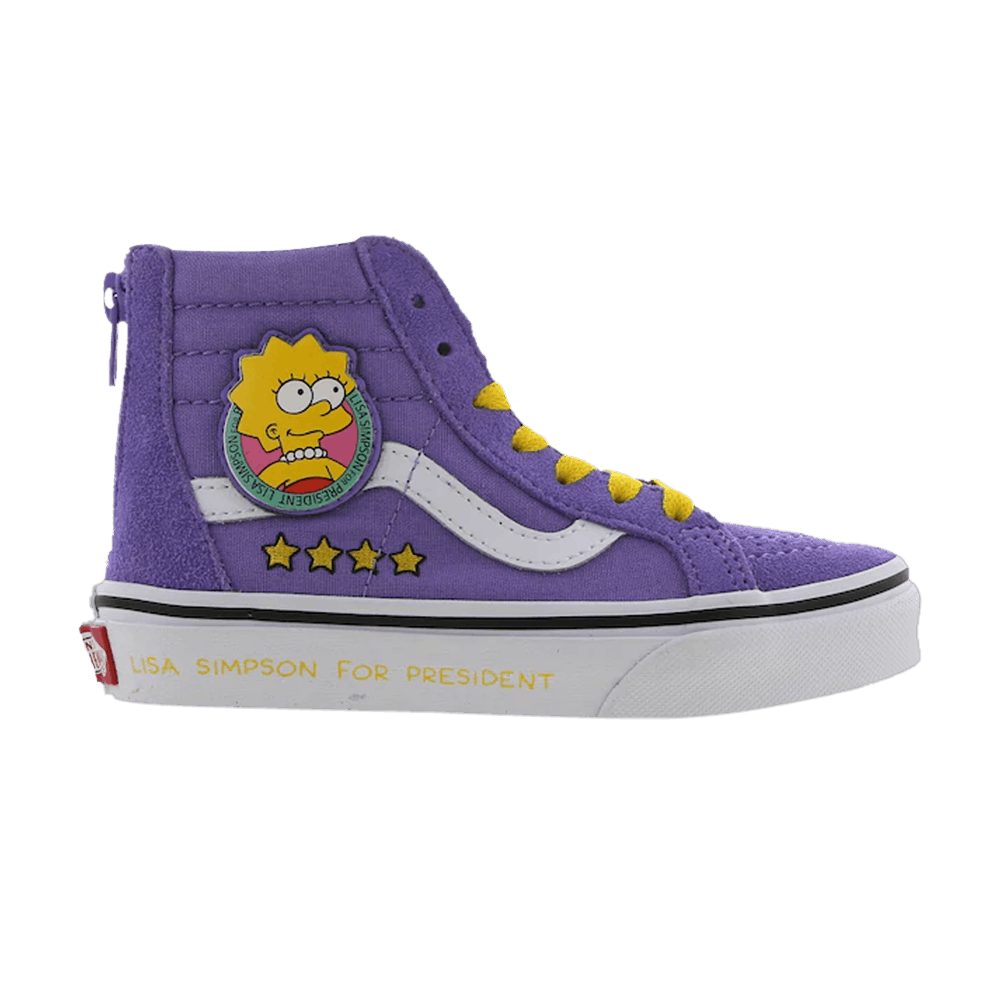 (Grade School) The Simpsons x Vans Sk8-Hi Zip 'Lisa 4 Prez' VN0A4BUX17G ...