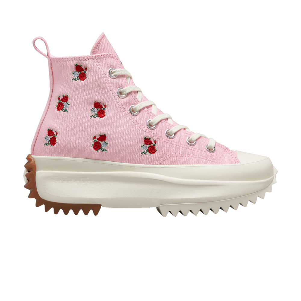 Converse Run Star Hike Platform High 'Embroidered Floral ‑ Sunrise Pink ...