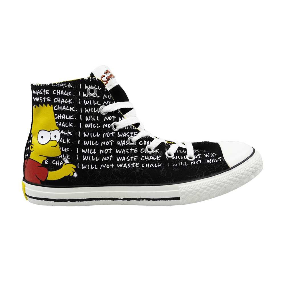The Simpsons x Converse Chuck Taylor All Star High 'I Will Not Waste ...