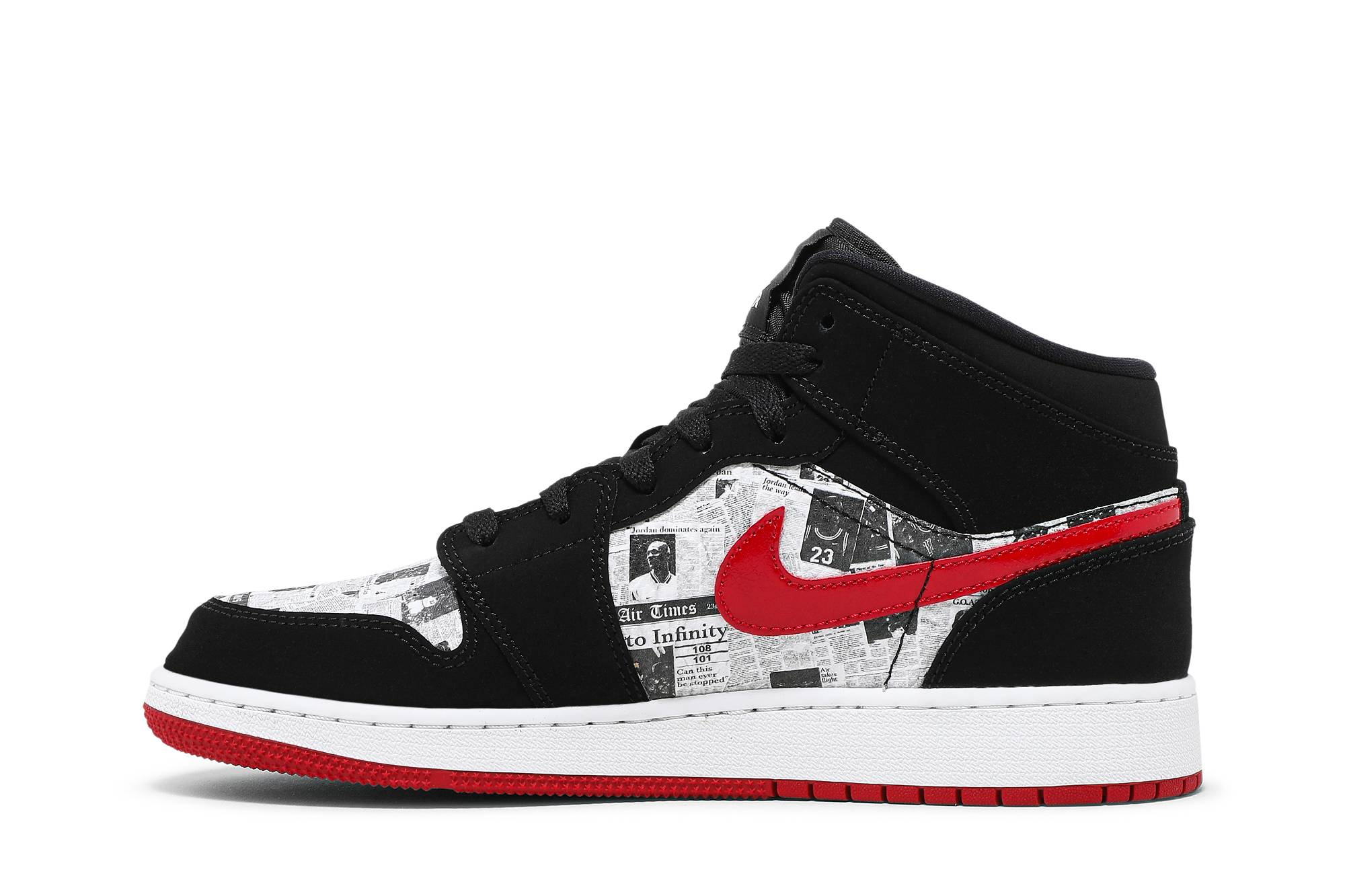 Air Jordan 1 Mid SE 'Newspaper Air Times' (GS) - BQ6931-061 - Novelship