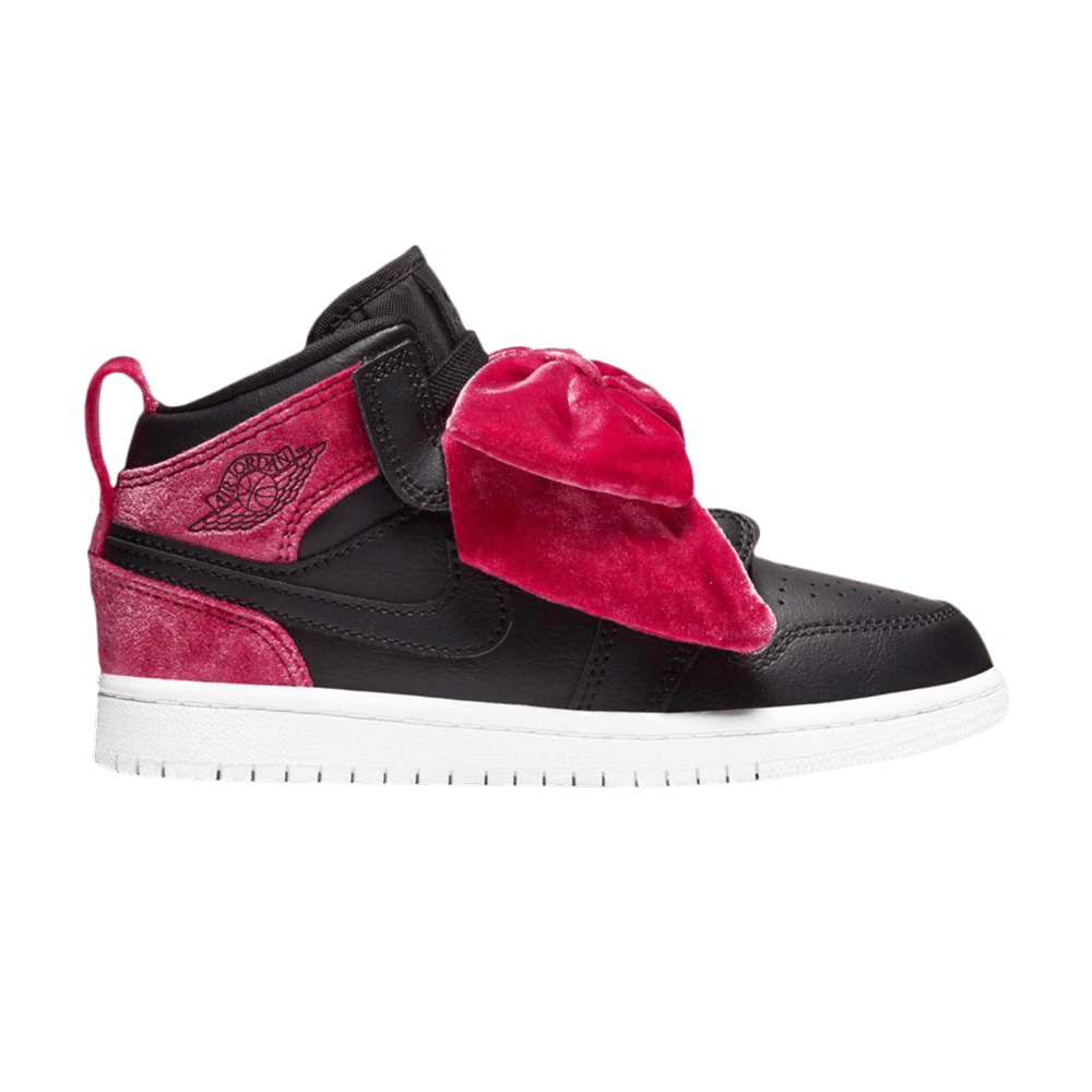 (Preschool) Air Jordan 1 Mid Bow 'Black Noble Red' CK5677-006 - CK5677 ...