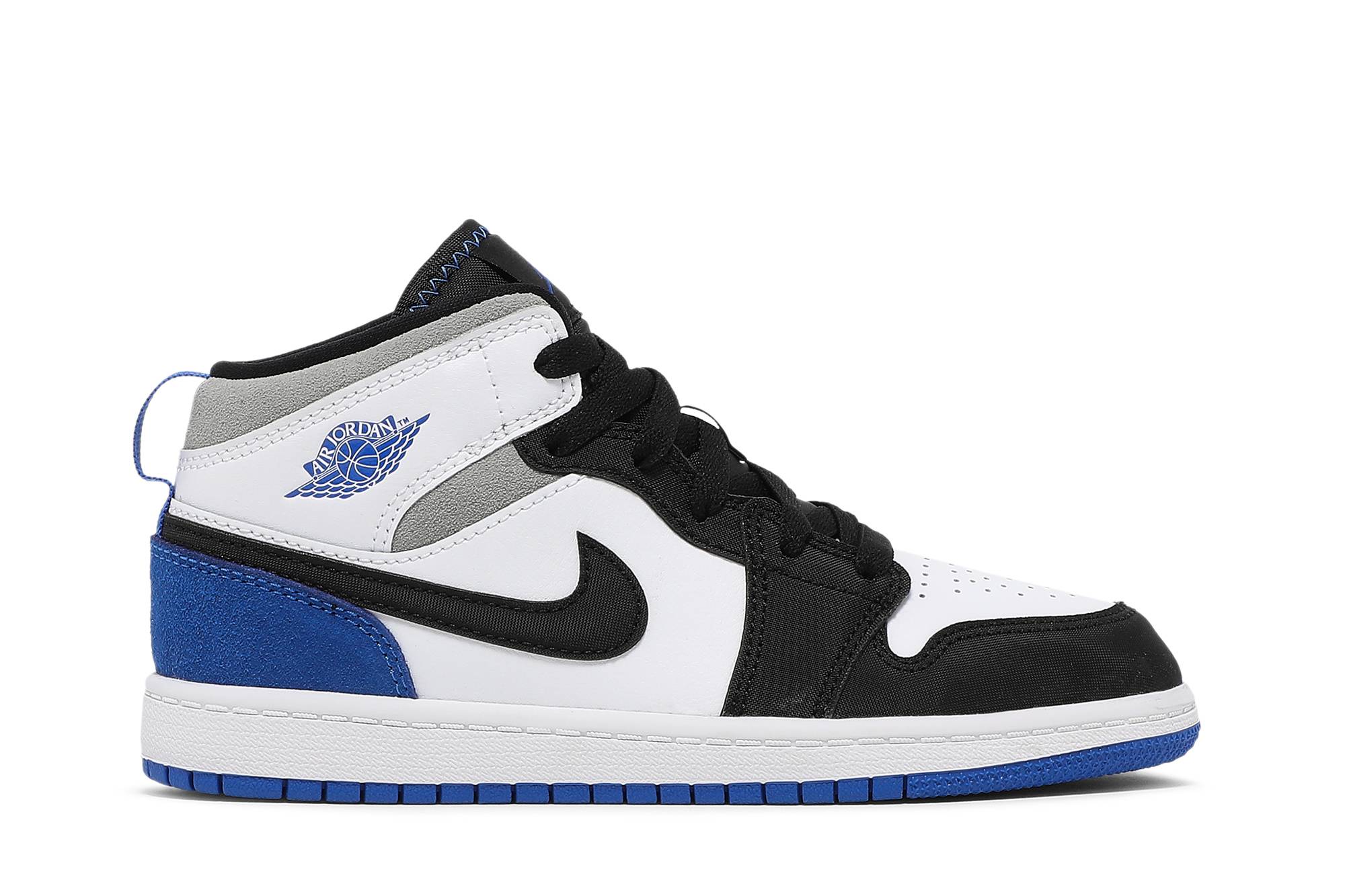 (Preschool) Air Jordan 1 Mid SE 'Royal Black Toe' BQ6932‑102 - BQ6932 ...