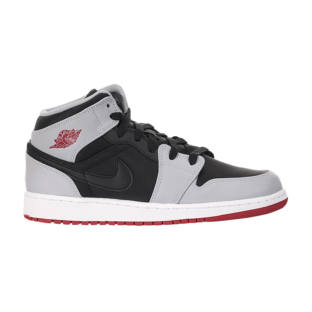 (Grade School) Air Jordan 1 Retro Mid 'Gym Red Wolf Grey' 554725‑012 ...
