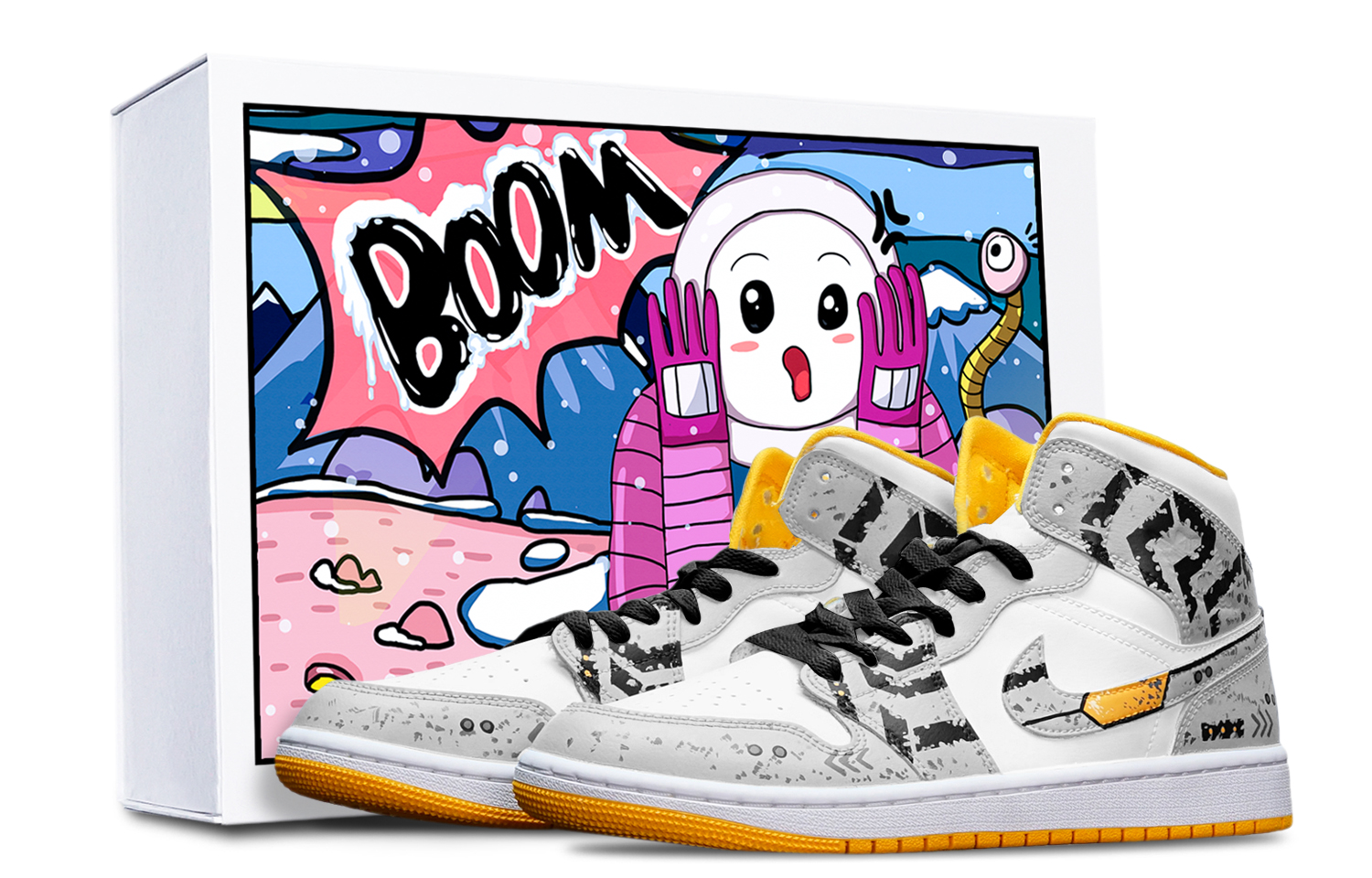 [Custom Shoes] (Women) Air Jordan 1 Mid 'Mecha Cyberpunk Gundam - Black ...