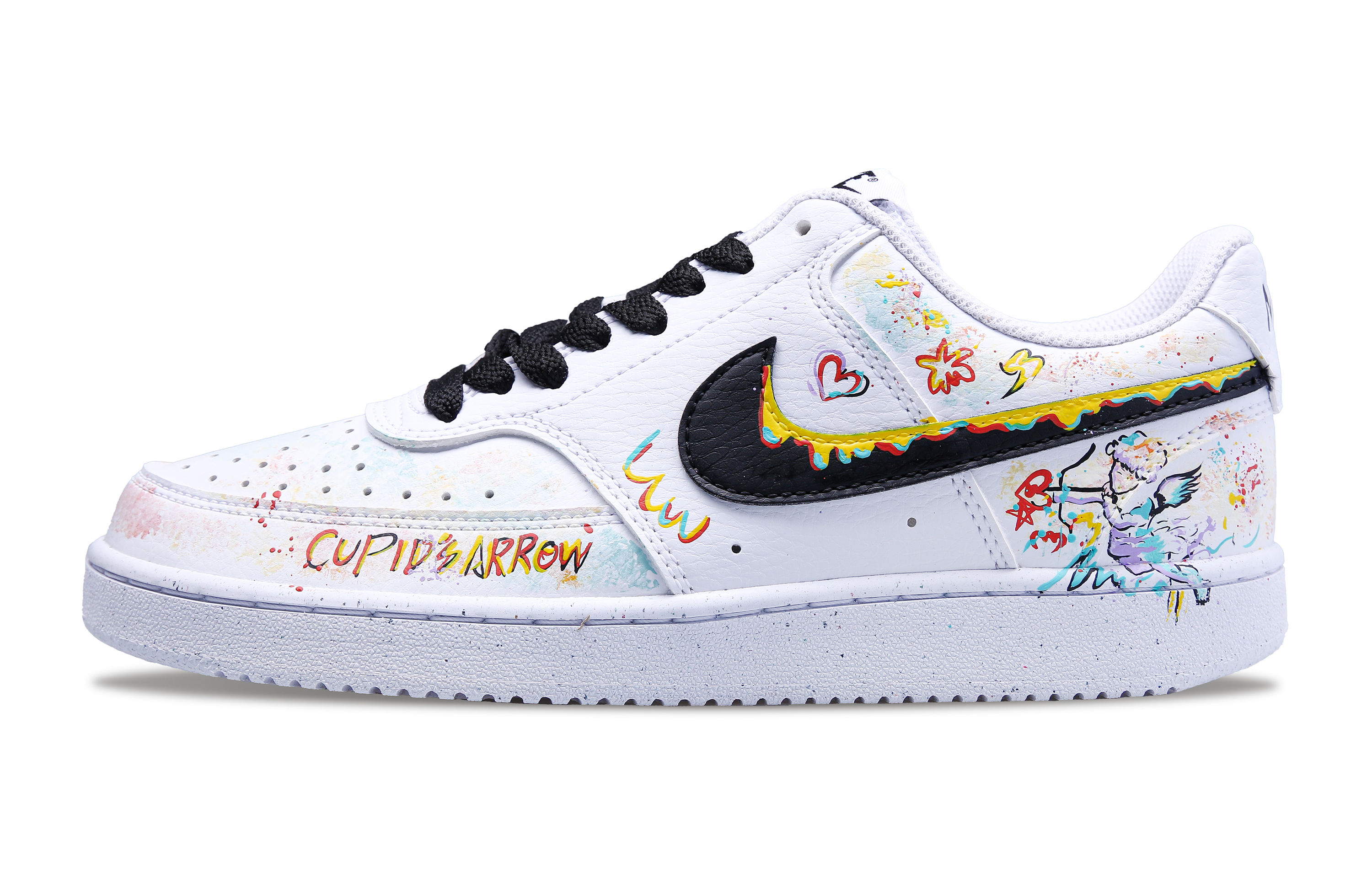 Buy [Custom Shoes] (Women) Nike Court Vision 1 Low 'Cupid's Arrow White ...