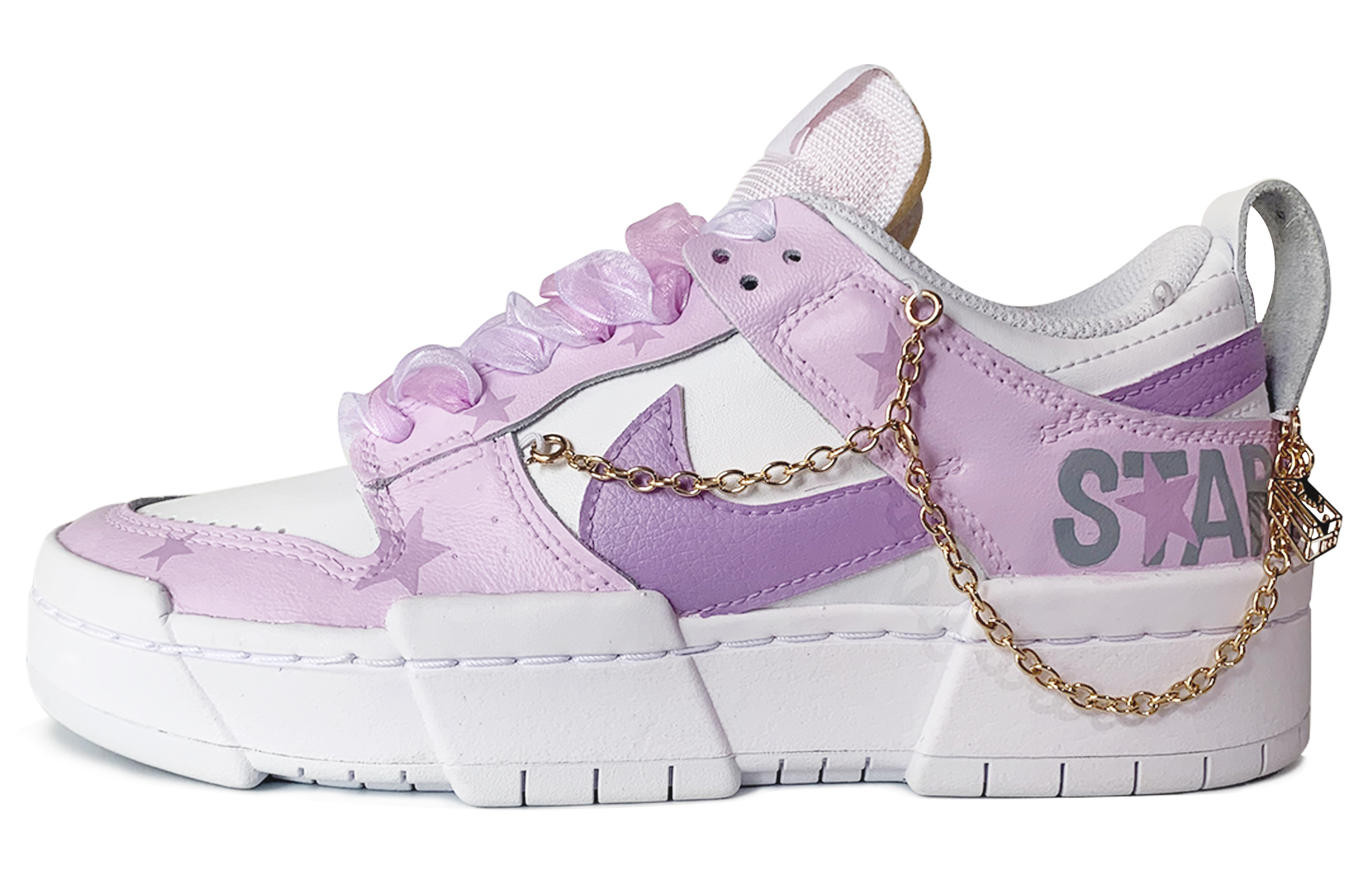 [Custom Shoes] (Women) Nike Dunk Disrupt 'Purple Star' - Novelship