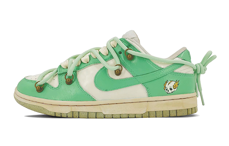 [Custom Shoes] (Women) Nike Dunk Low 'Cartoon Grass Green' - Novelship