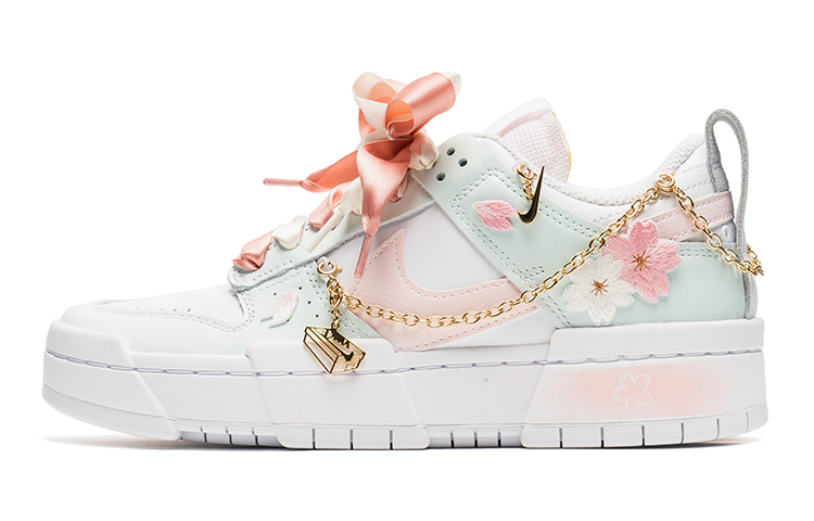 [Custom Shoes] (Women) Nike Dunk Low 'Cherry Blossom Embroidery ...