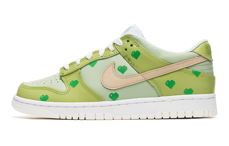 [Custom Shoes] (Women) Nike Dunk Low 'Clover Heart - Grass Green ...
