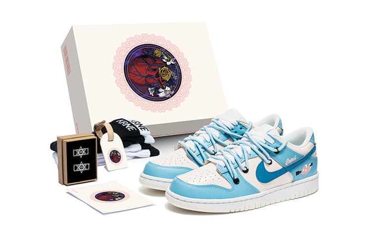 Buy [Custom Shoes] (Women) Nike Dunk Low 'Cupid's Arrow White Blue ...