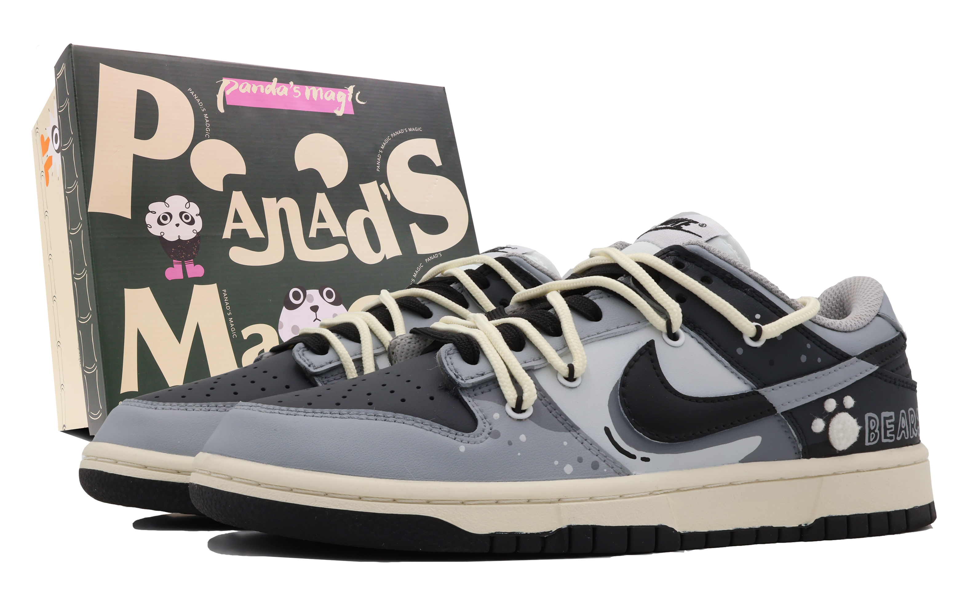 [Custom Shoes] (Women) Nike Dunk Low 'Dumb Bear Radio' - Novelship