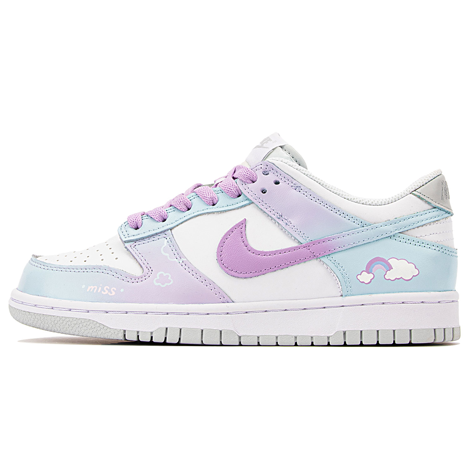 [Custom Shoes] (Women) Nike Dunk Low 'Violet Rainbow Dream' - Novelship