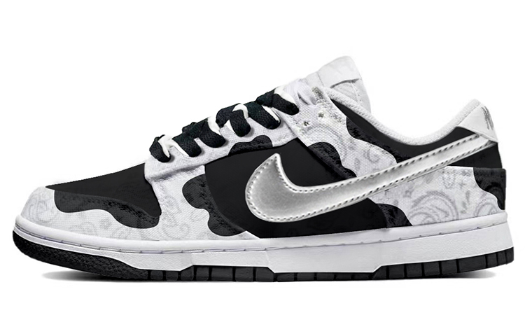 [Custom Shoes] (Women) Nike Dunk Low ESS 'Cow Print Black White ...