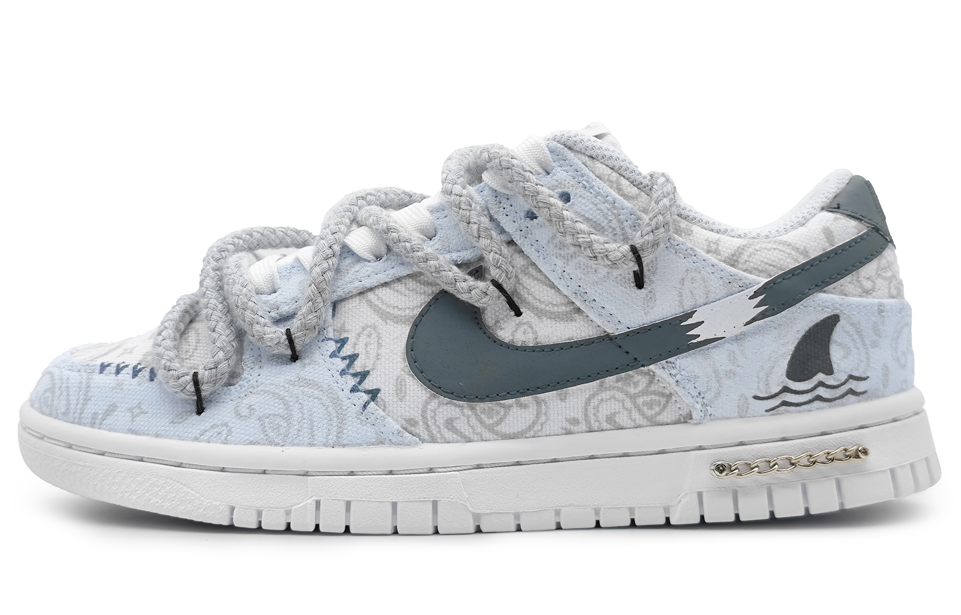 [Custom Shoes] (Women) Nike Dunk Low ESS 'West Coast Paisley Blue ...