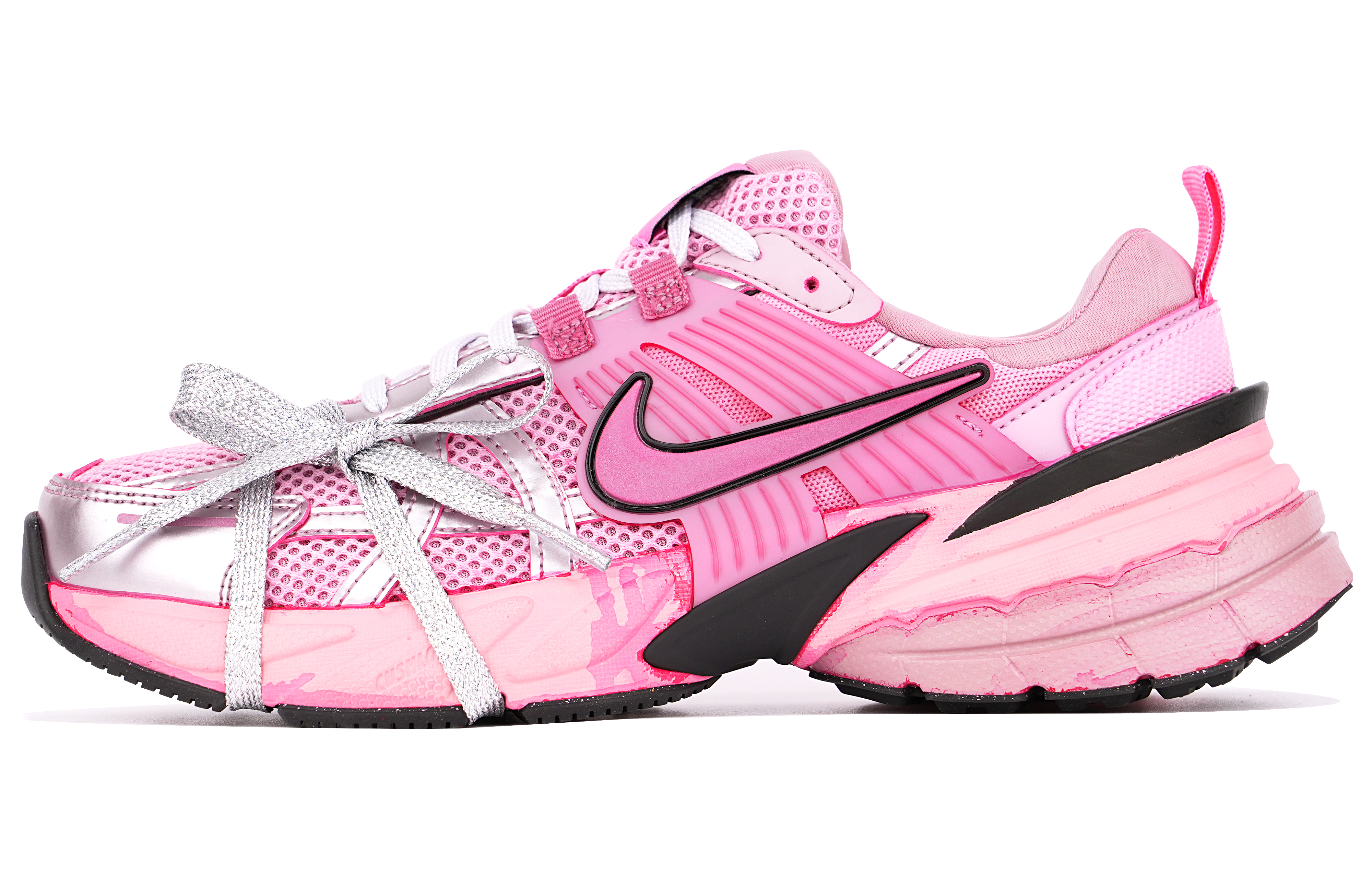 Buy [Custom Shoes] (Women) Nike V2K Run 'Runtekk Pink Silver' - Novelship