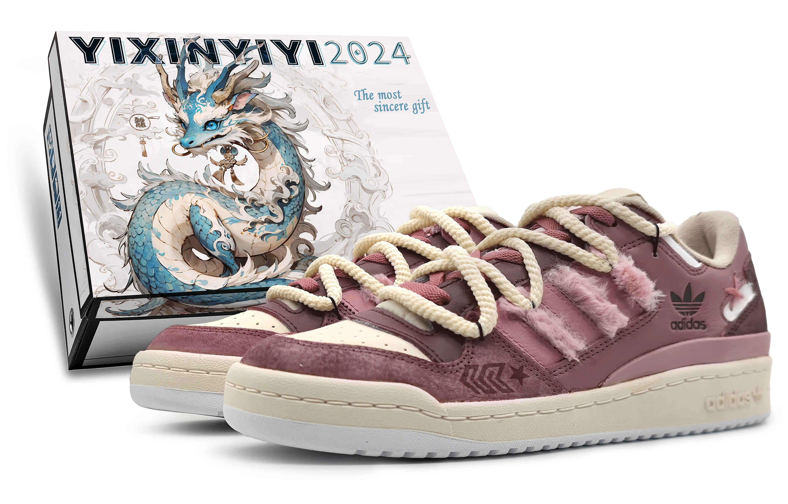 [Custom Shoes] adidas Originals Forum Low 'Fuzzy Hot Mulled Wine ...