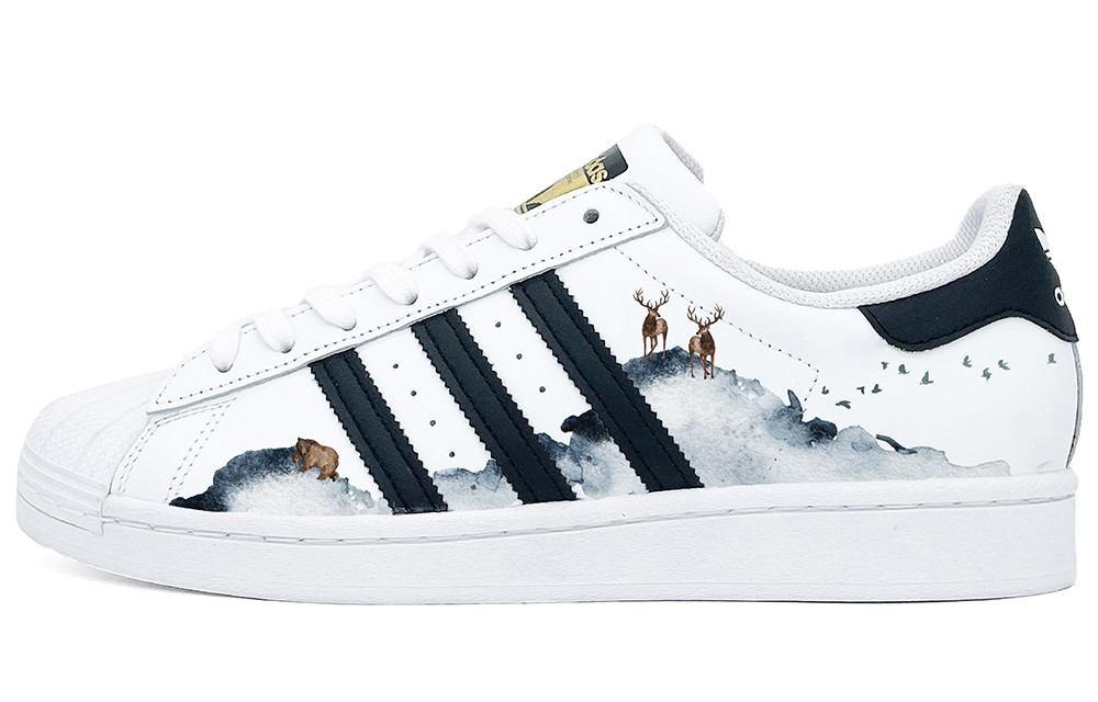 Buy [Custom Shoes] adidas Originals Superstar 'Blue Deer and Bear ...