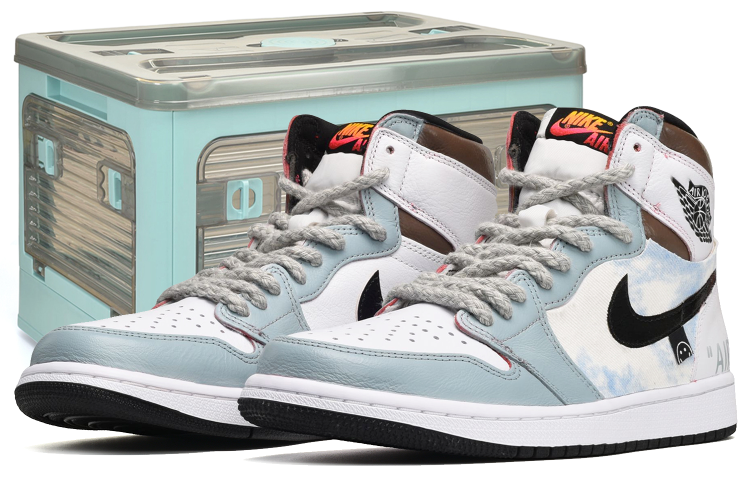 Buy [Custom Shoes] Air Jordan 1 High OG 'CNY Denim Patchwork - Black ...