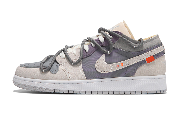 Beli [Custom Shoes] Air Jordan 1 Low 'Grey Purple Aurora Gradient ...