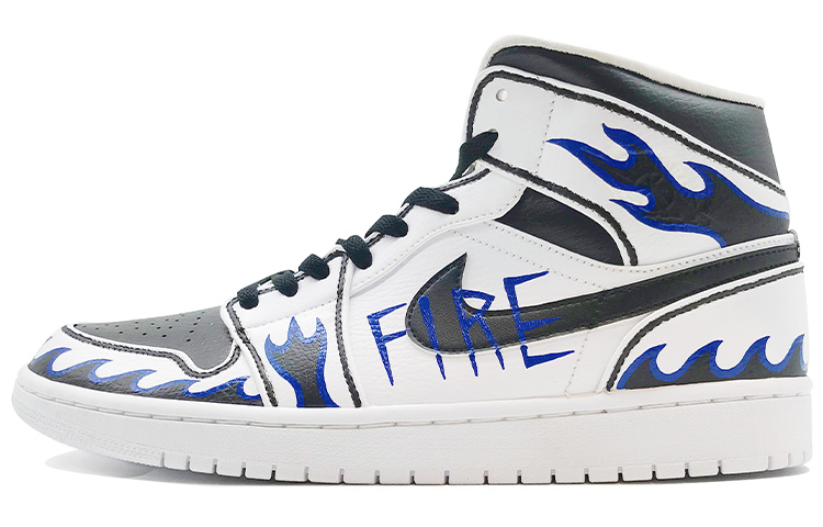 [Custom Shoes] Air Jordan 1 Mid 'Gradient Flame' - Novelship