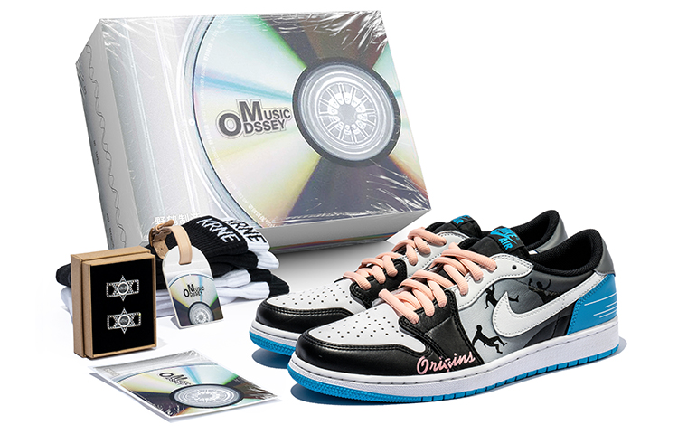 [Custom Shoes] Air Jordan 1 Retro Low OG 'Graffiti Abstract Black ...