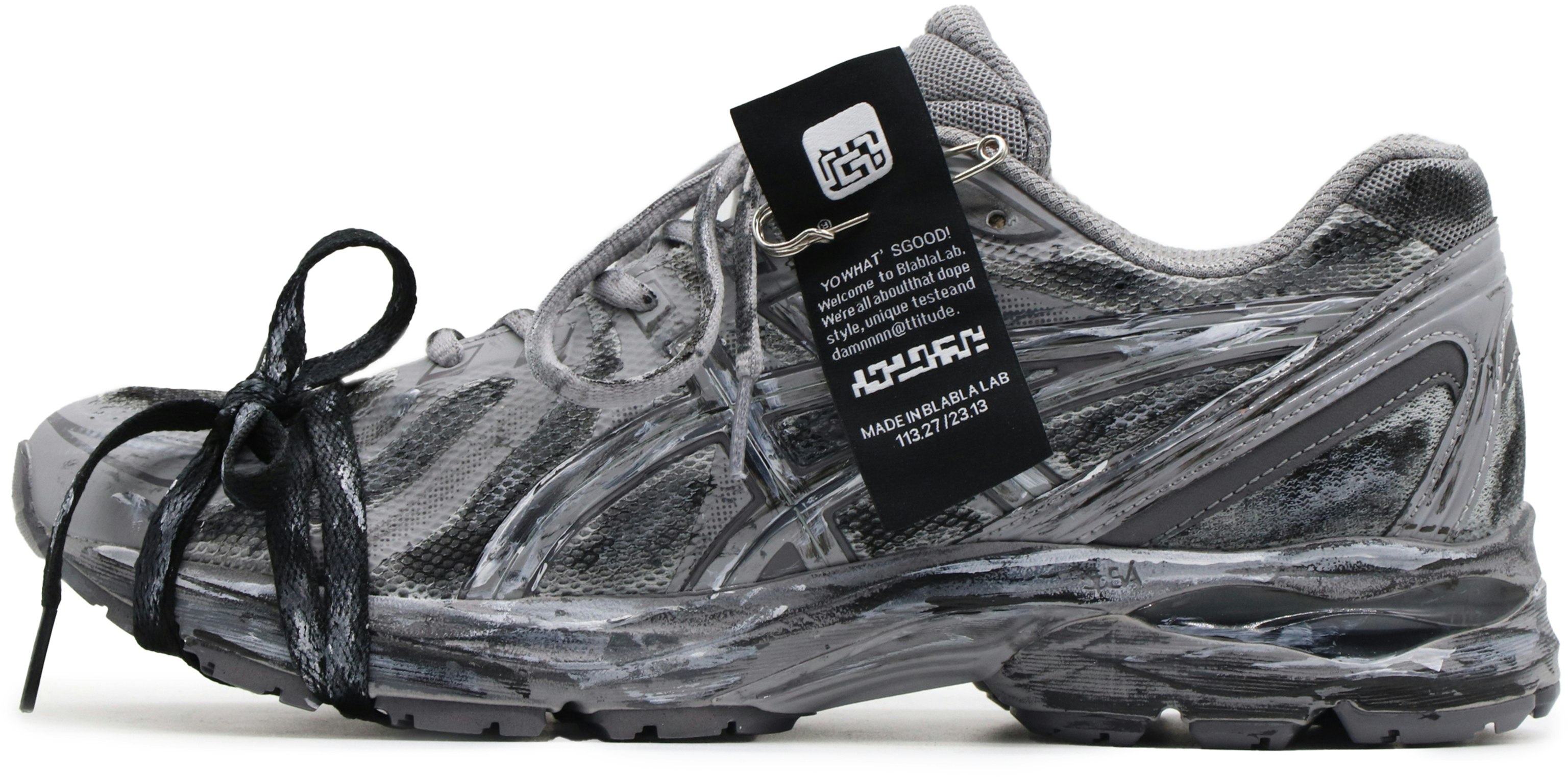 [Custom Shoes] ASICS Gel-Flux 4 'Black Grey Apocalypse' - Novelship