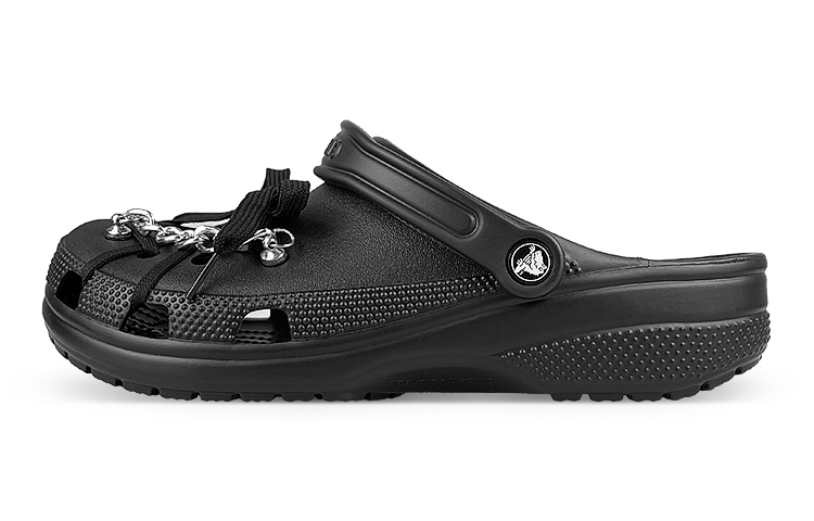 [Custom Shoes] Crocs Classic Clog 'Black Punk Chains' - Novelship