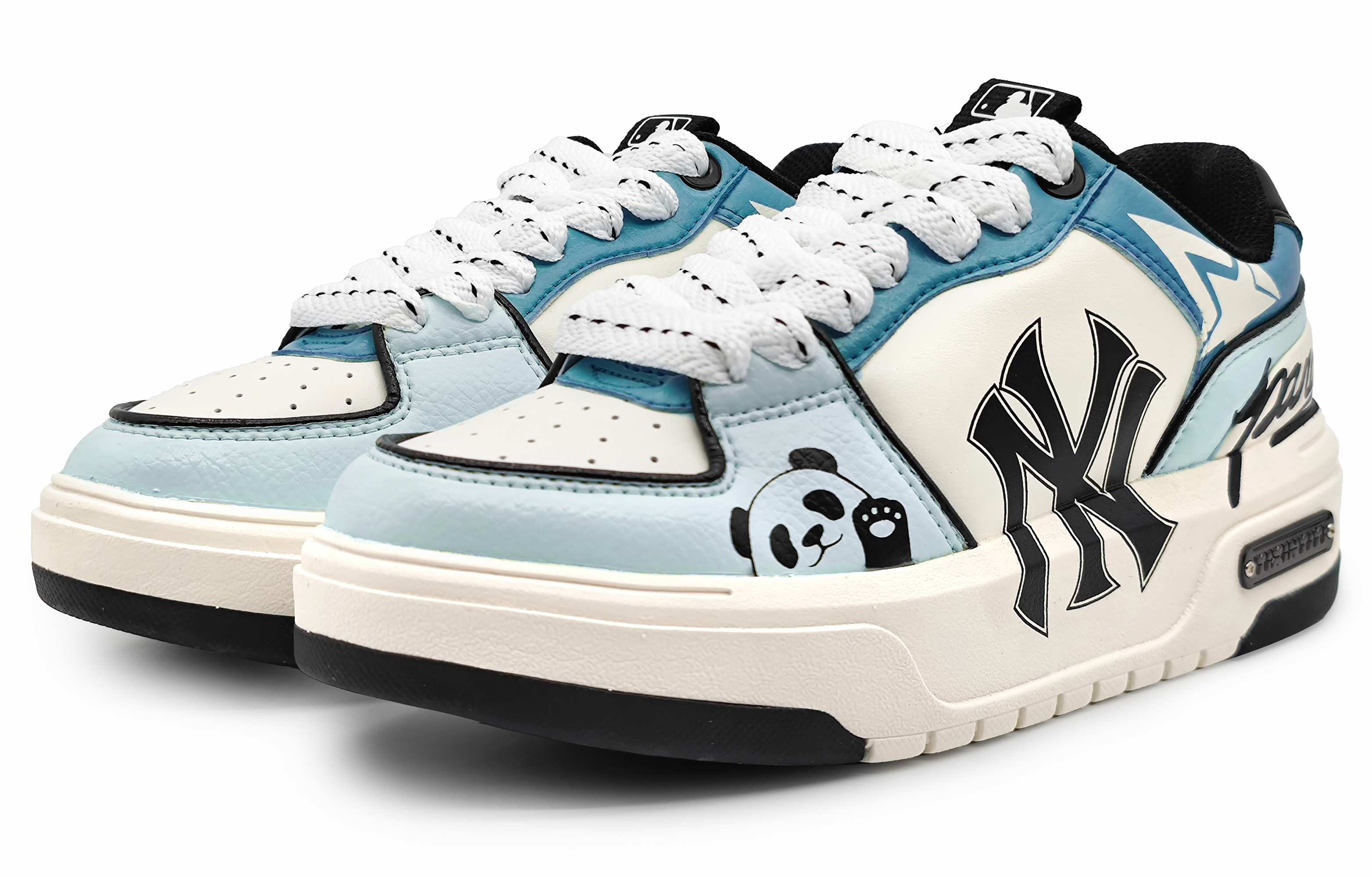 [Custom Shoes] MLB Low 'Panda Starlight Blue' - Novelship