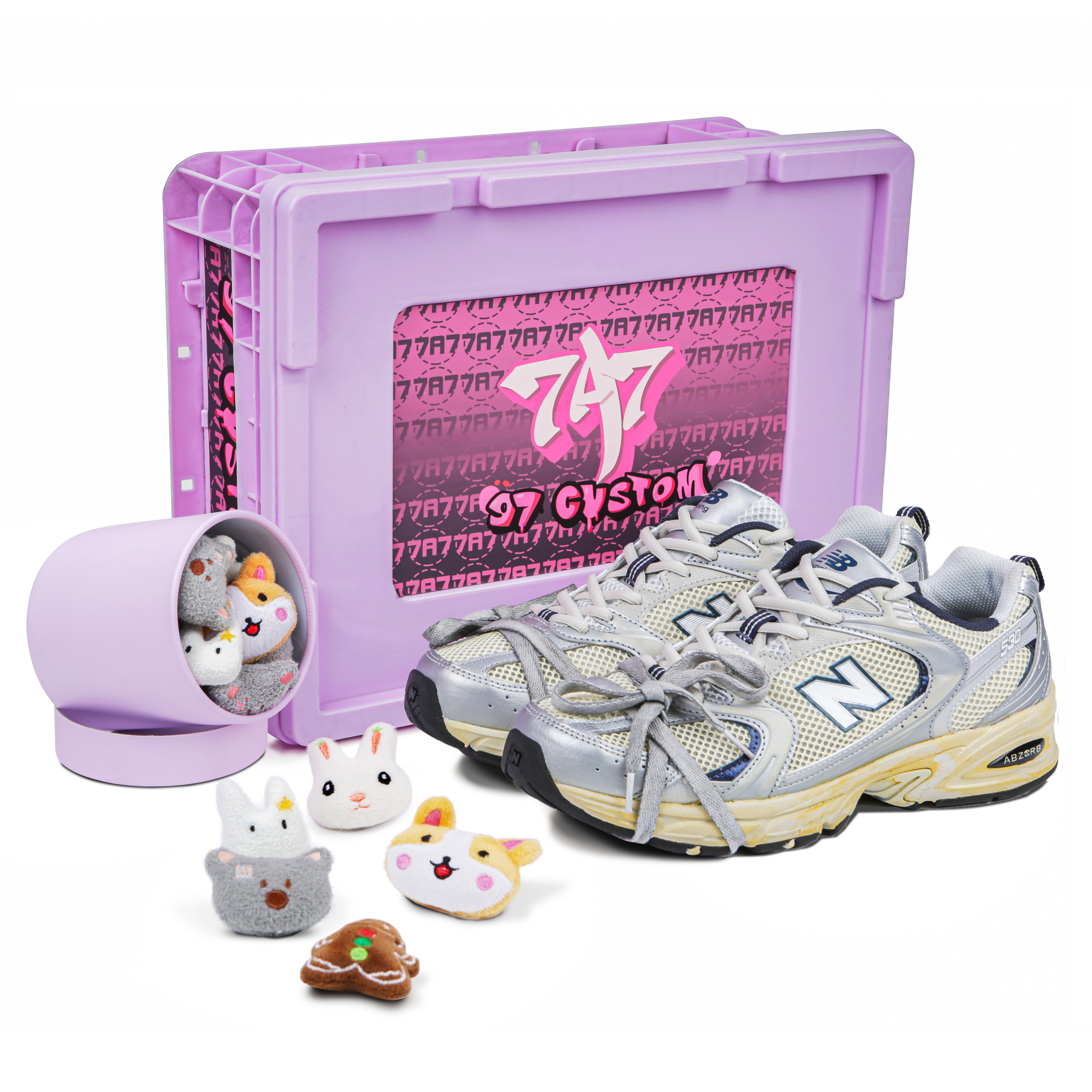 [Custom Shoes] New Balance New pattern statement: 530 'Smoked ...