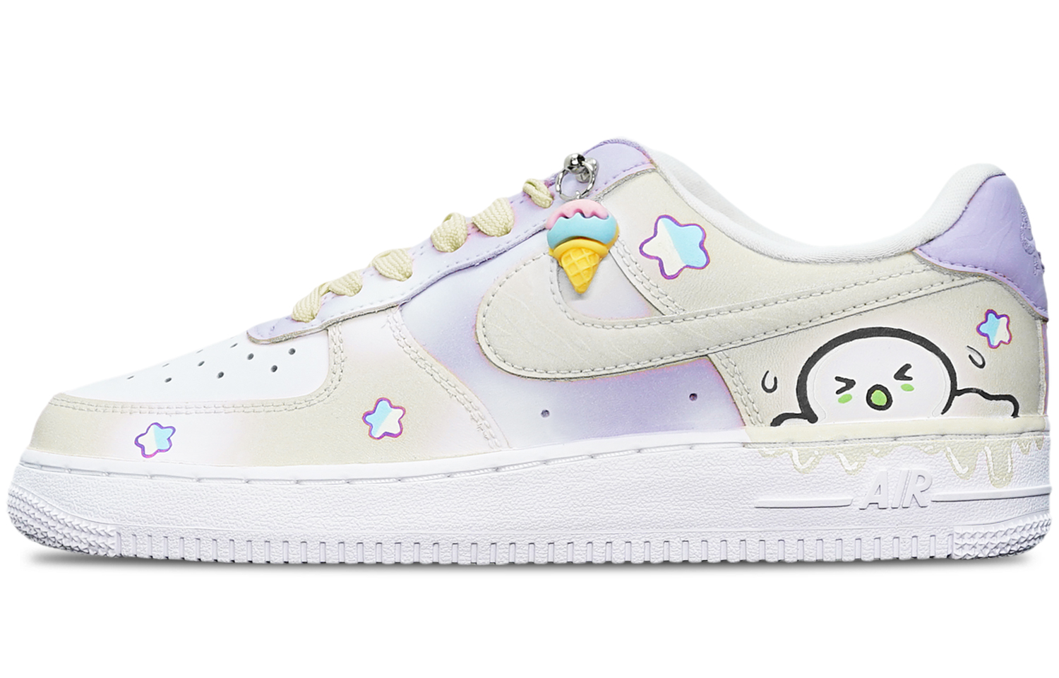 [Custom Shoes] Nike Air Force 1 Low 'Cream Taro Ice Cream' - Novelship