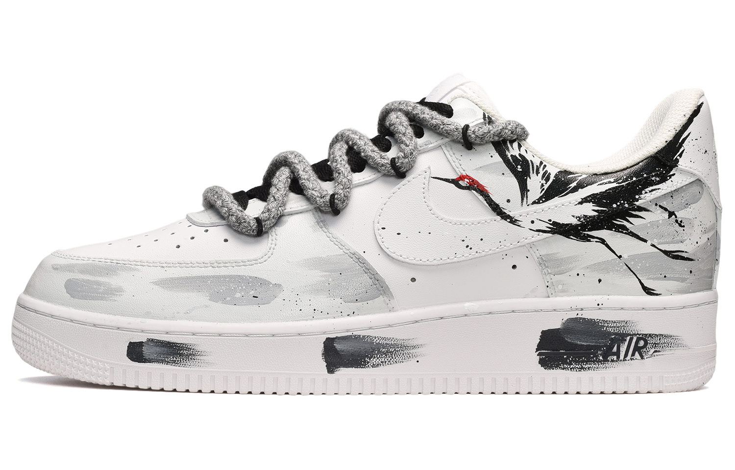 [Custom Shoes] Nike Air Force 1 Low 'Ink Crane' - Novelship