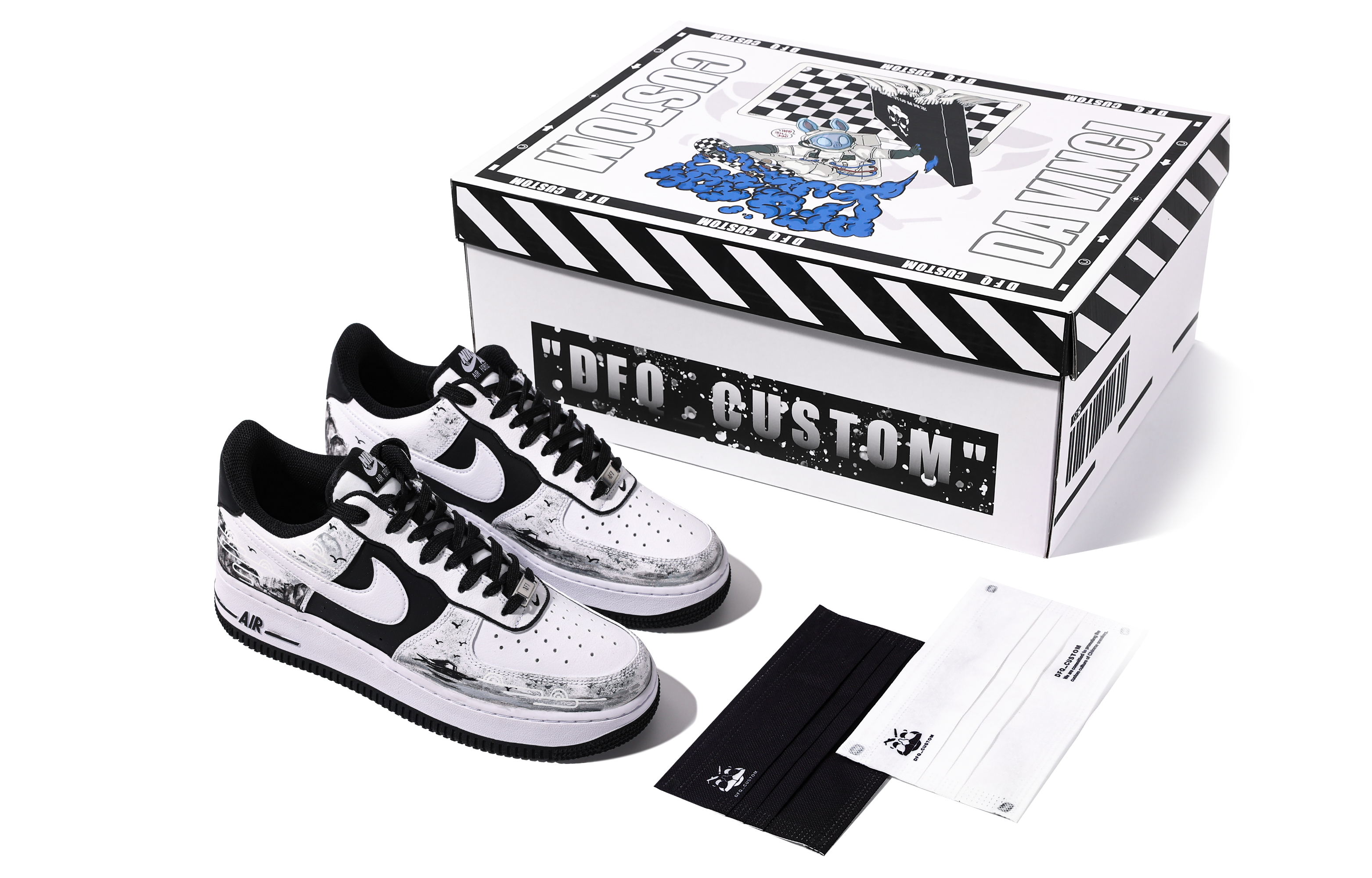 [Custom Shoes] Nike Air Force 1 Low 'Ink Wash Landscape' - Novelship