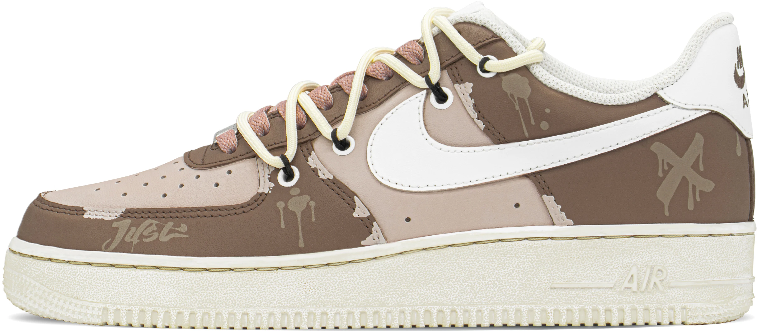 [Custom Shoes] Nike Air Force 1 Low 'Mocha Graffiti' - Novelship