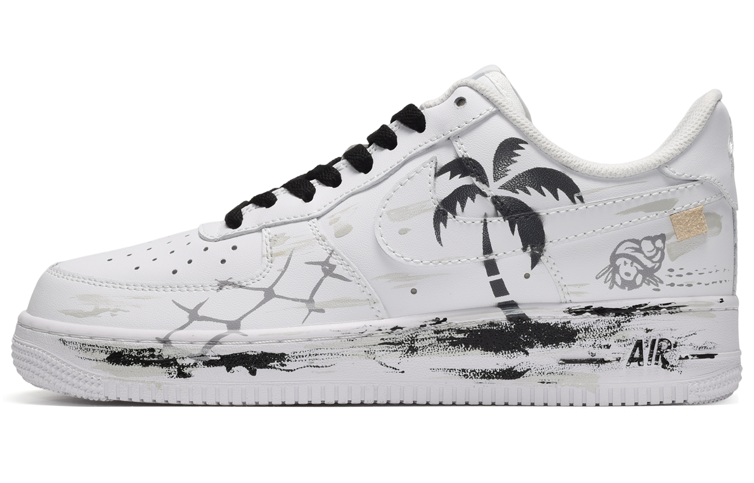 [Custom Shoes] Nike Air Force 1 Low 'Ocean Graffiti Palm Tree' - Novelship
