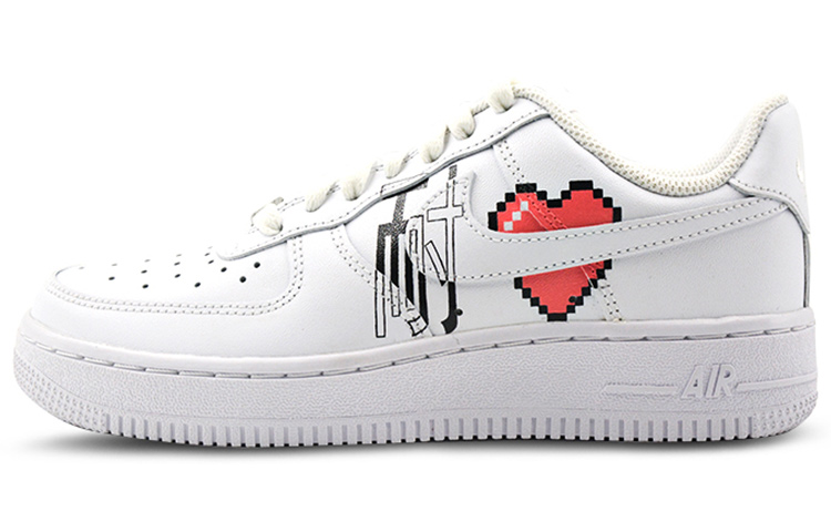 [Custom Shoes] Nike Air Force 1 Low 'Pink Heart' - Novelship