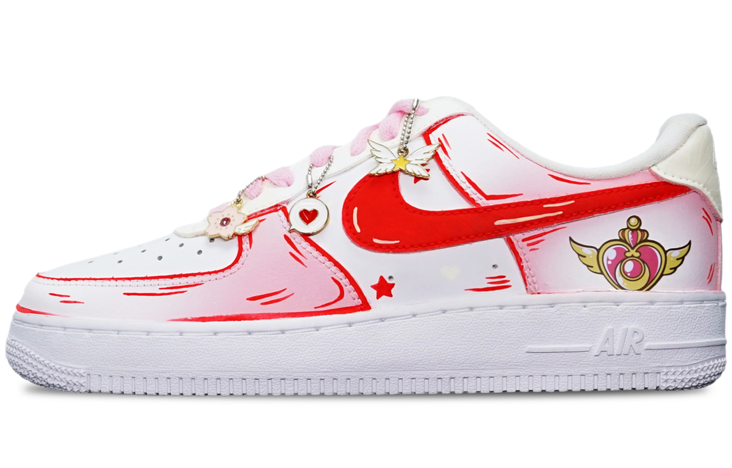 Buy [Custom Shoes] Nike Air Force 1 Low 'Sailor Moon Pink Heart Wings ...