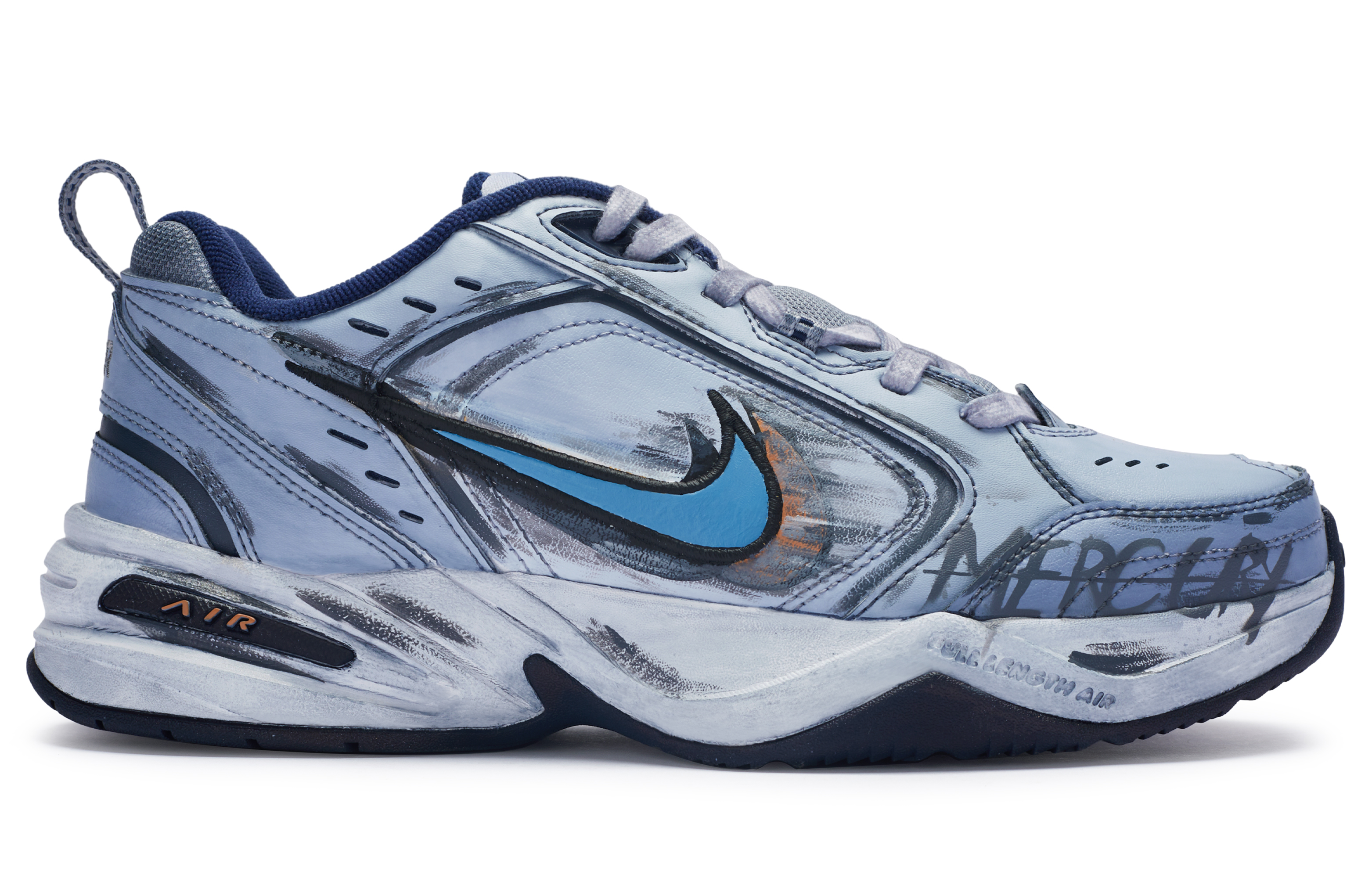 Buy [Custom Shoes] Nike Air Monarch 4 'Mercury Galaxy Gradient Graffiti ...
