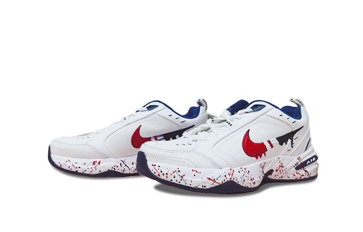 Buy [Custom Shoes] Nike Air Monarch 4 'Red Black Splatter' - Novelship