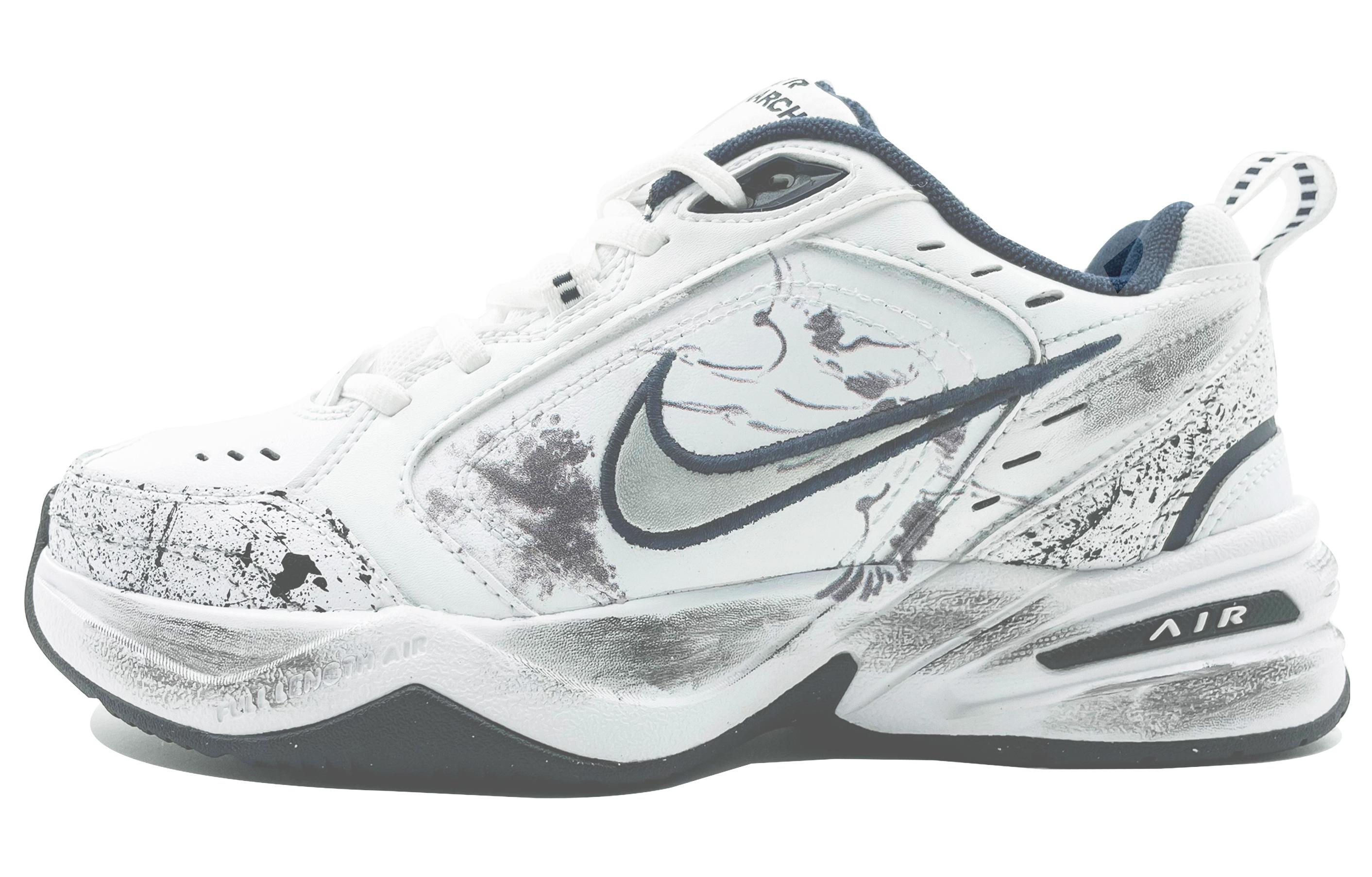 [Custom Shoes] Nike Air Monarch 4 'White Navy Shuimo Xianhe' - Novelship