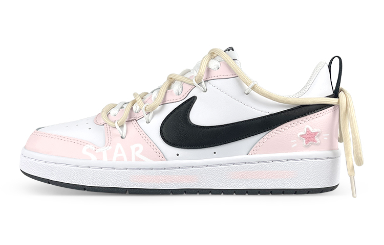 Buy [Custom Shoes] Nike Court Borough Low 2 'Black White Pink Star ...