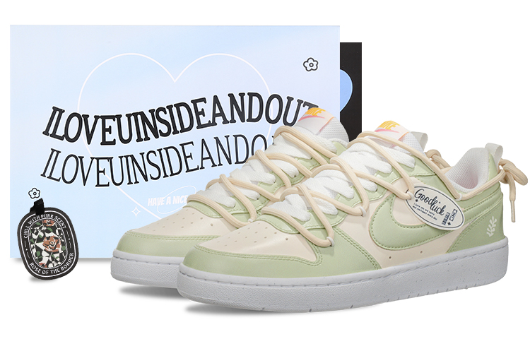 [Custom Shoes] Nike Court Borough Low 2 'Matcha Ice Cream' - Novelship