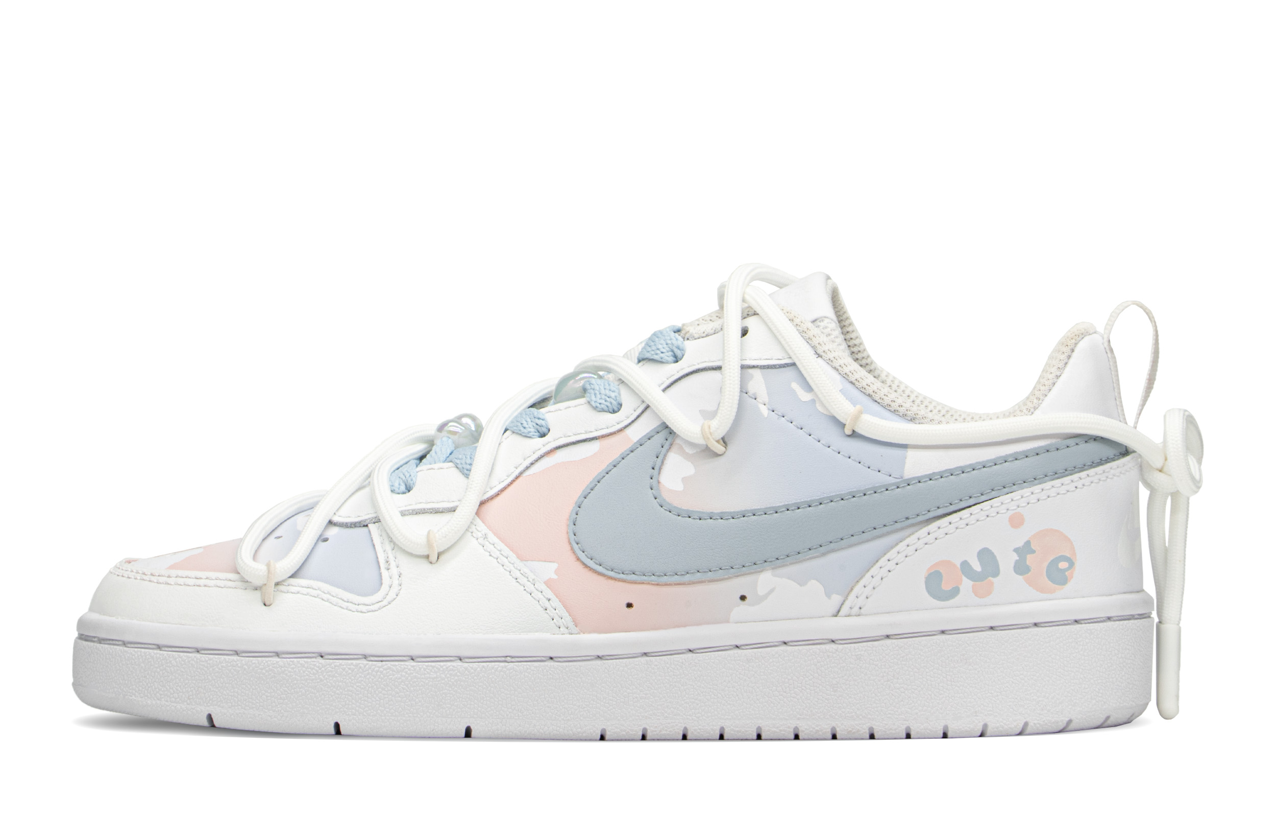 Buy [Custom Shoes] Nike Court Borough Low 'Summer Cotton Candy Blue ...