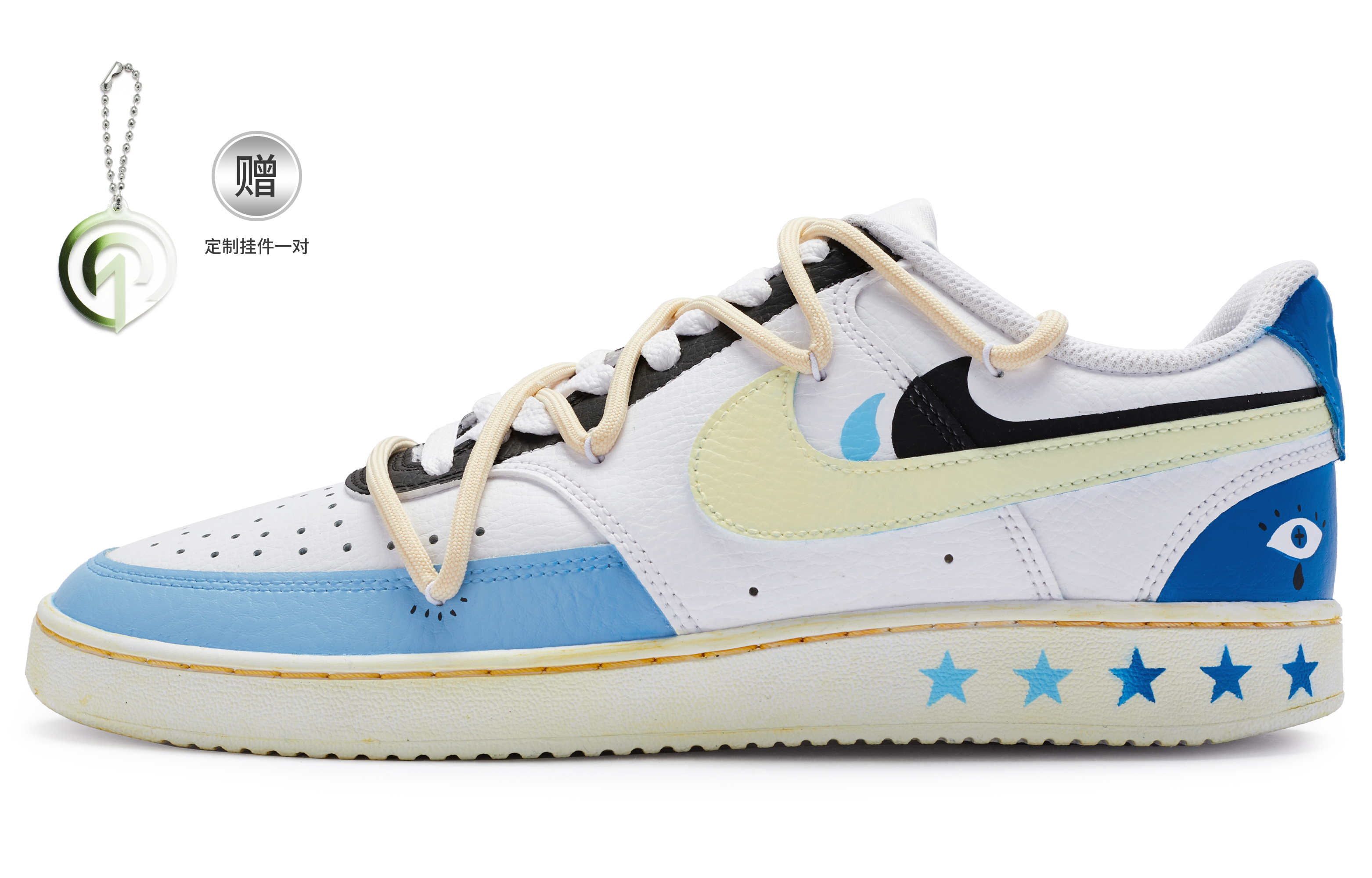 [Custom Shoes] Nike Court Vision 1 'Deep Gaze American Retro Hand ...