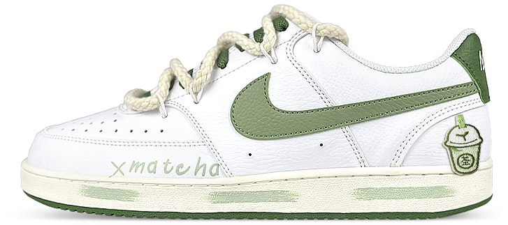 [Custom Shoes] Nike Court Vision 1 'Matcha Patchwork' - Novelship